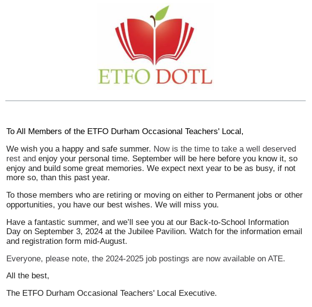 ETFO – ETFO Durham Occasional Teachers Local