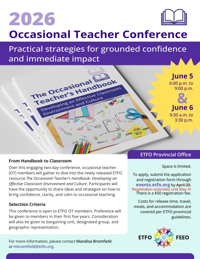ETFO – ETFO Durham Occasional Teachers' Local